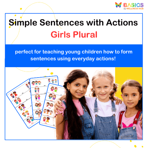 Simple Sentences with Actions: Girls Plural Free PDF