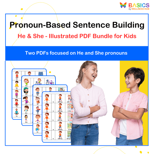 Pronoun Based Sentence Building He She PDF Bundle For Kids