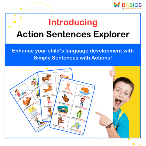 Sentences with Actions Flashcards - Everyday Activities PDF