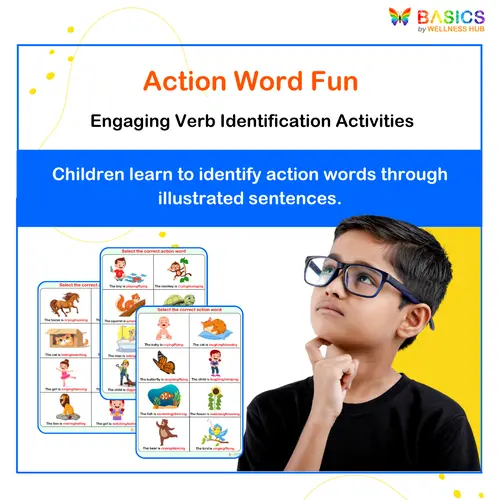 Action Words Identification Worksheets – Printable PDF for K